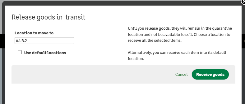 Inventory transfers (warehouse-to-warehouse)